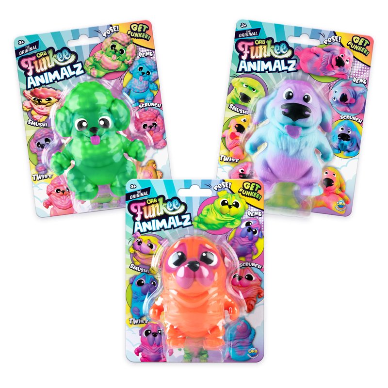 ORB Funkee Animalz MEGA Puppies 3 Pack (Set 2) - Adorable, Funny ...