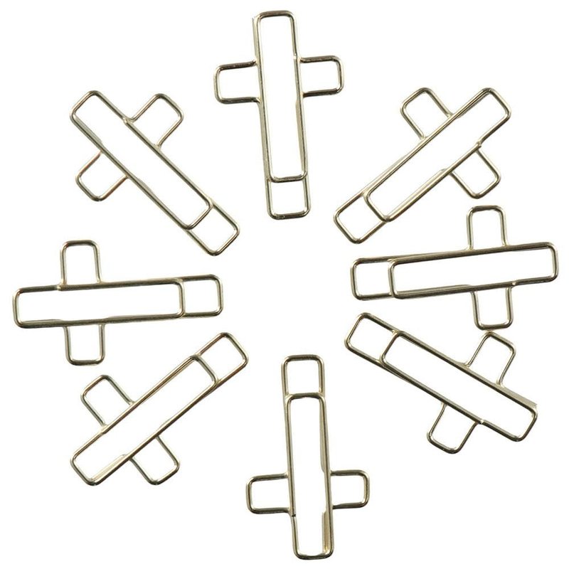 hobbyme Pack of 100 Pcs Cross Shape Paper Clips, Paper Clips Metal ...