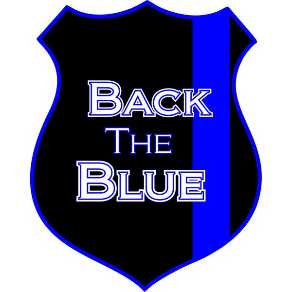 Thin Blue Line Badge (Ver.1) Back The Blue Full Color Vinyl Decal ...