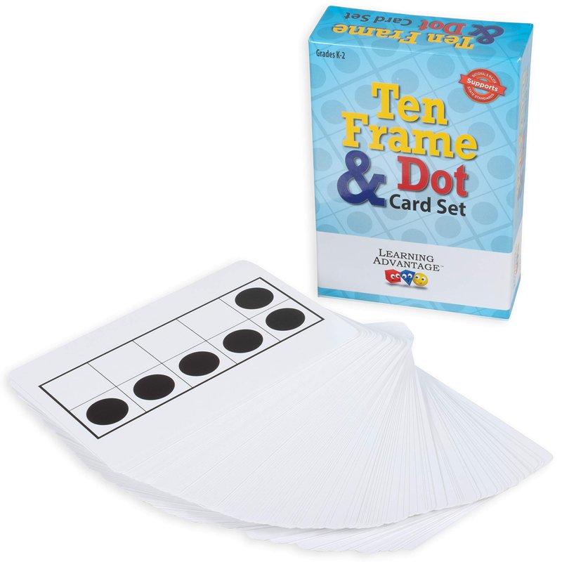 LEARNING ADVANTAGE Ten Frame & Dot Card Set - Math Manipulative - In ...