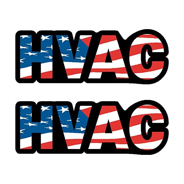 HVAC,(2-Pack) US Flag, I Make Decals®, Patriot, Patriotic, Hard Hat ...