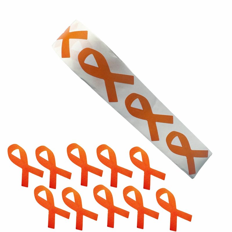 Orange Ribbon Awareness Stickers-500 PCS Orange Ribbon Awareness ...
