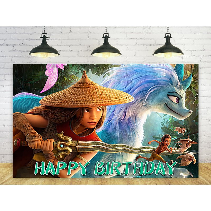 Princess Raya Backdrop for Birthday Party Decorations Raya and The Last ...