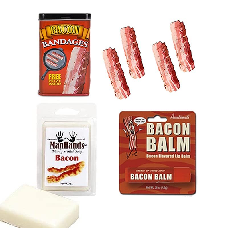 Bacon Bath & Grooming Kit Gift Pack (3pc Set) - Bacon Bandages, Bacon ...