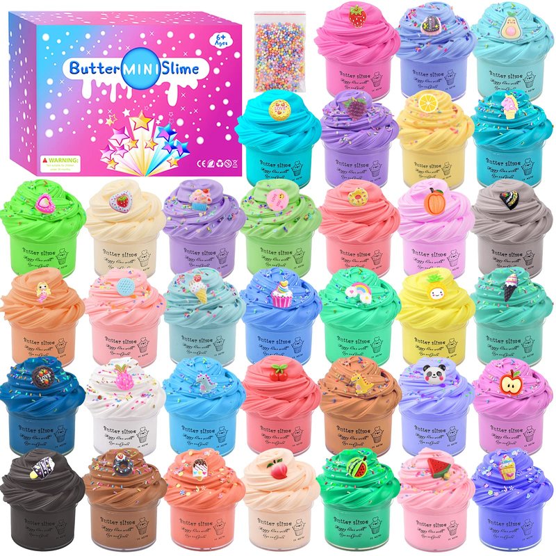 Mini Butter Slime Kit for Kids 35 Pack, Scented Slime Toys, Party ...