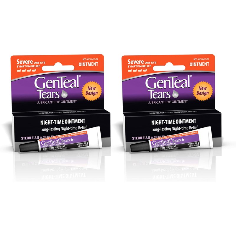 Genteal Tears Night-Time Ointment 3.5g Clear 0.12 Fl Oz (Pack of 2 ...