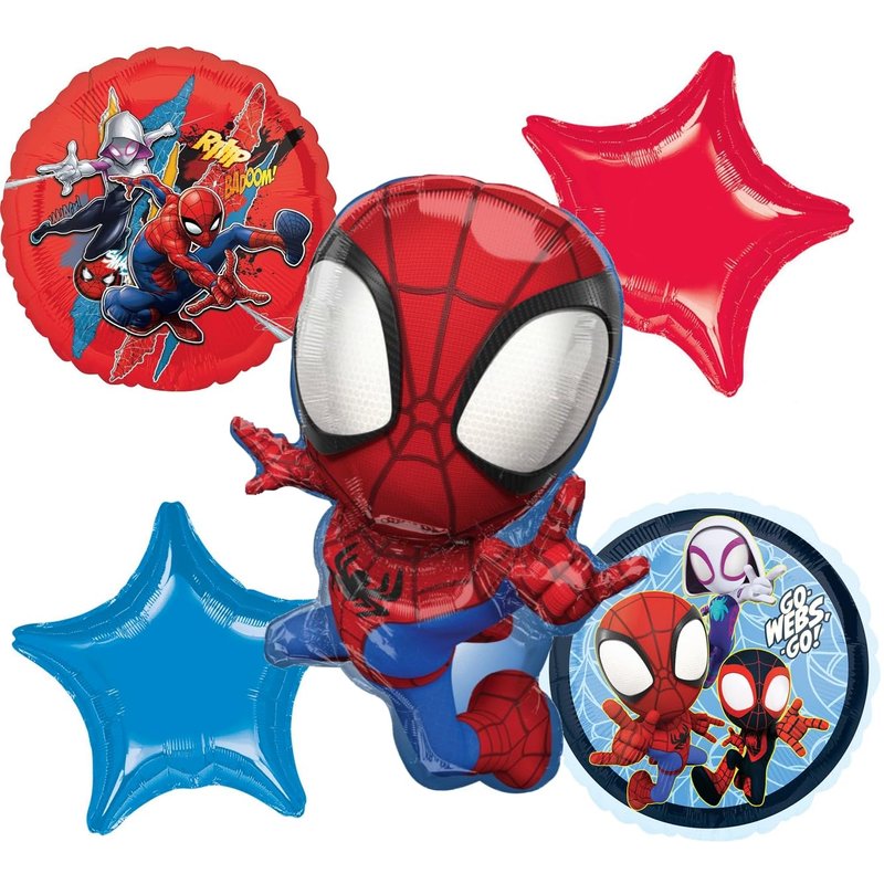 Spidey and His Amazing Friends Birthday Party Supplies Balloon Bouquet ...