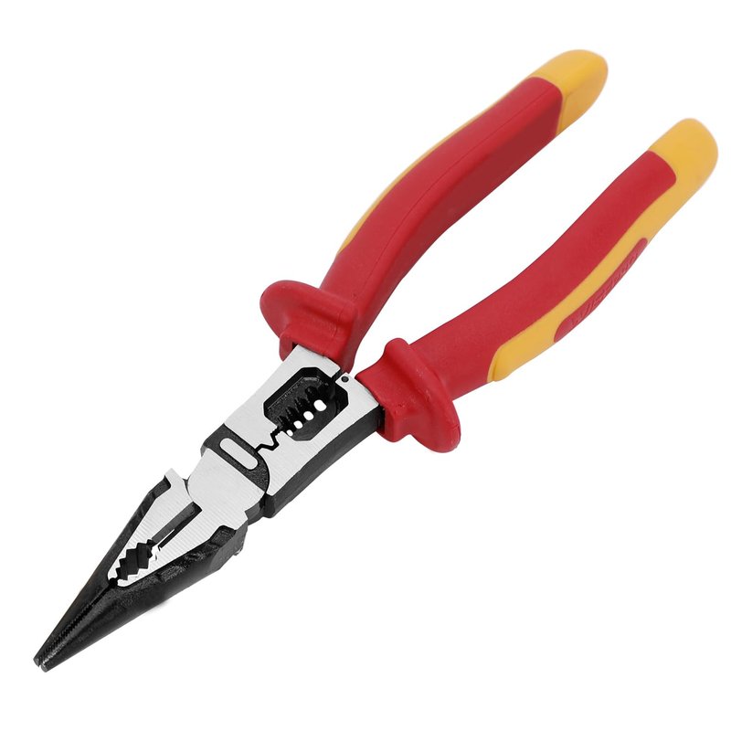 WISEPRO 9 Inch 1000V Insulated Needle Nose Pliers, Multipurpose ...