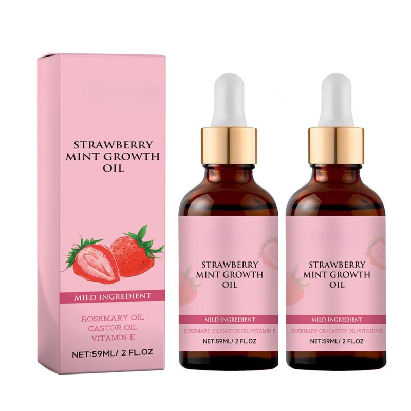 Strawberry Mint Growth Oil, 2024 New Strawberry Mint Hair Growth Oil ...