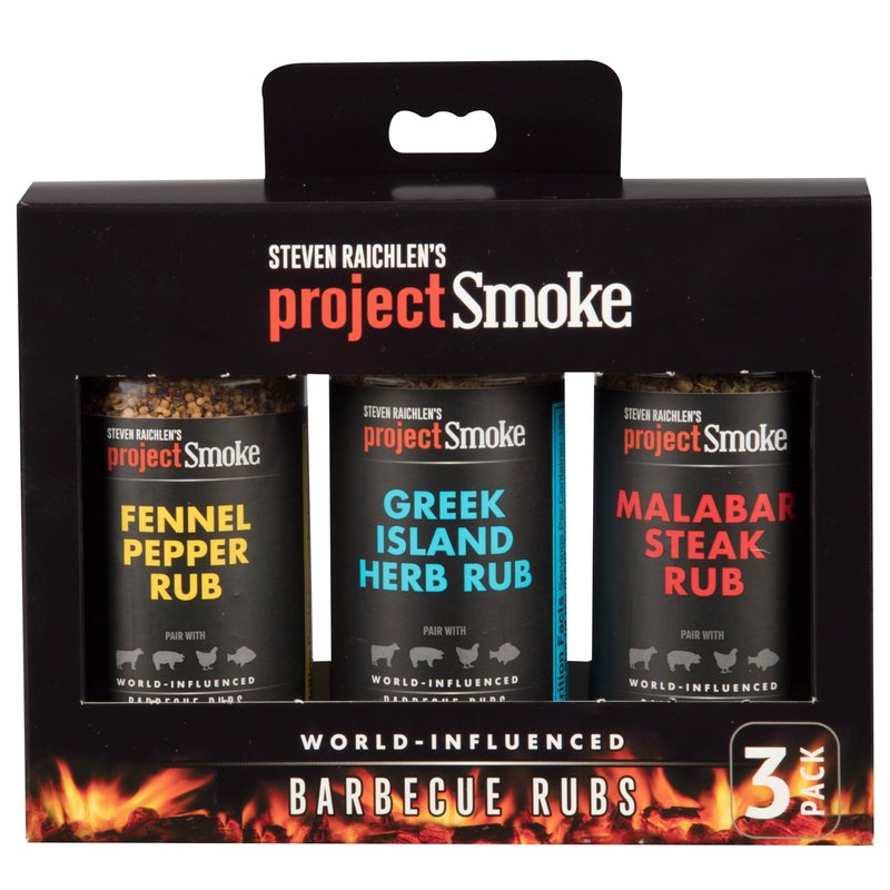 Steven Raichlen Project Smoke BBQ Spice Rub Seasoning - 3 Pack International Barbecue Gift Pack ...