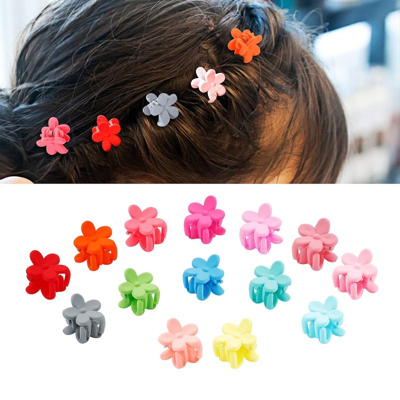 JANYUN 50 Pcs Colorful Mini Hair Claw Small Hair Clips Clamps Hair ...