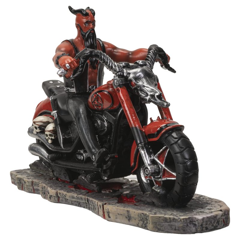 SUMMIT COLLECTION The Devils Road Biker Heavy Motorcycle Figurine ...