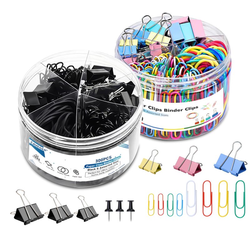 Office Supplies Paper Clips Binder Clips - 600Pcs Colored Office Clips ...