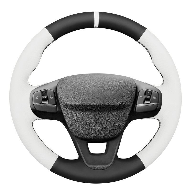 MEWANT Hand Stitch Black Steering Wheel Cover Wrap for Ford Bronco ...