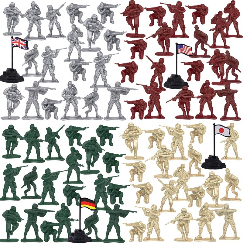 LovesTown 120PCS Army Men Toy Soldiers, Plastic Toy Soldiers Red Green ...