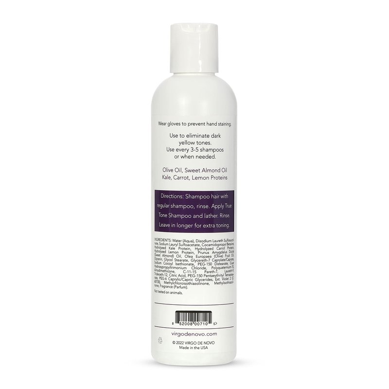 Virgo de Novo - True Tone Dark Purple Toning Shampoo Tones Dark Yellow ...