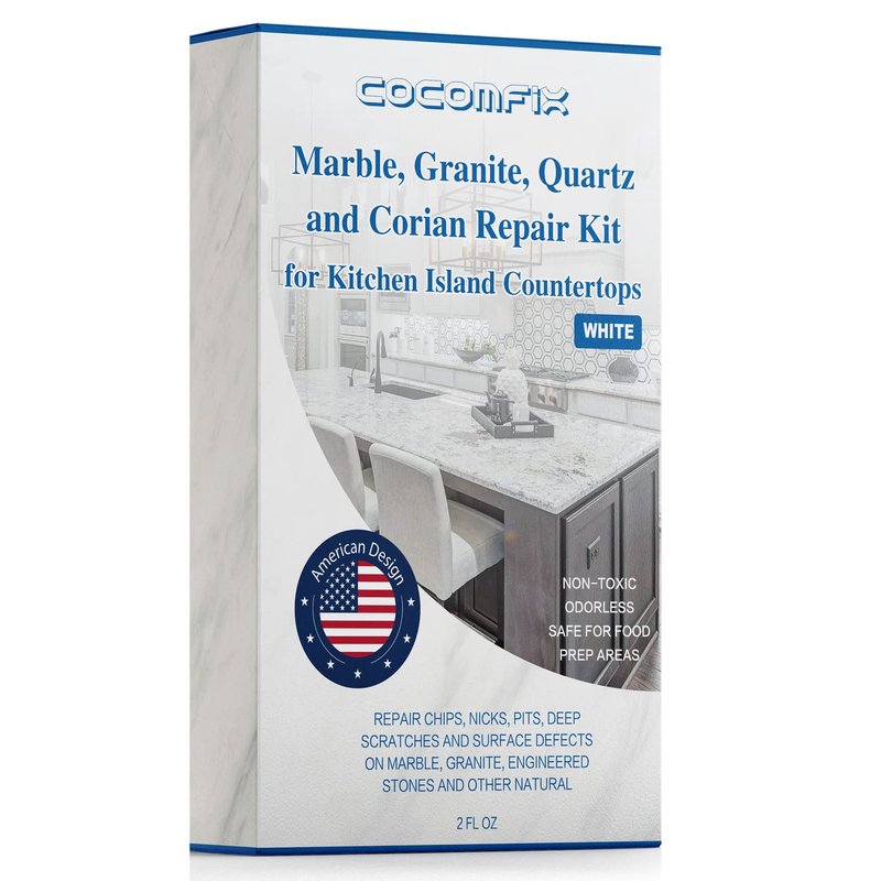 Quartz Countertop Chip Repair Kit(White), Marble and Granite Repair to ...