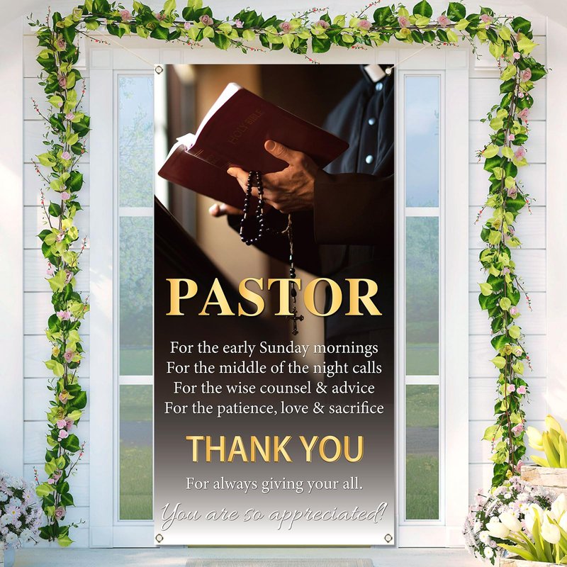 Pudodo Pastor Appreciation Month Door Cover Thank You Pastor ...