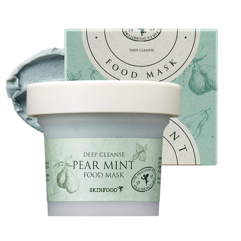 SKINFOOD Mask Pear Mint 120g - Facial Pore Cleanser, Soothing ...