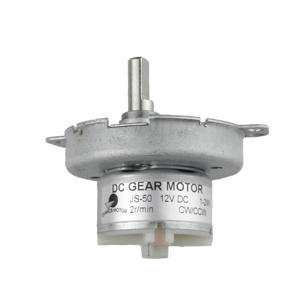 CHANCS D-Shaft Gear Electric Motor JS-50 12V DC 2RPM CW/CCW Slow Speed ...