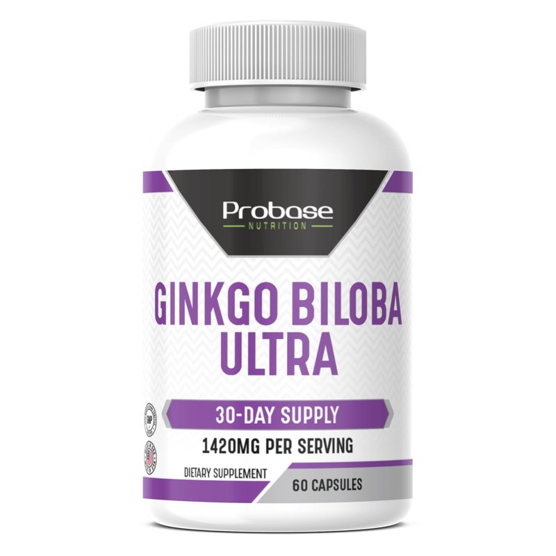 Probase Nutrition Ginkgo Biloba Ultra 60 Capsules 30-Day Supply ...