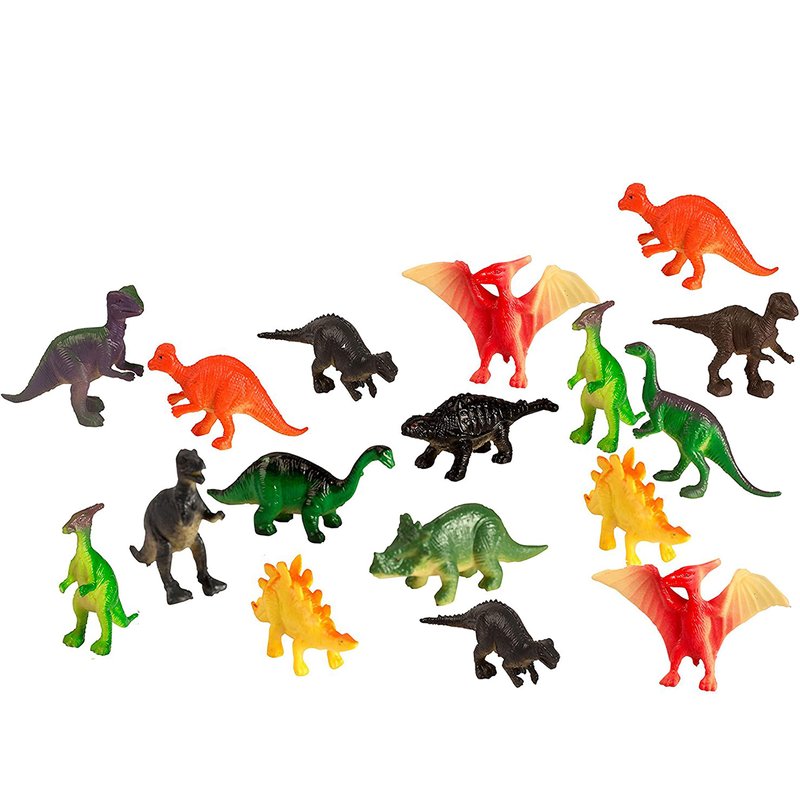 100 Piece Party Pack Mini Dinosaurs - Plastic Mini Educational Dinosaur ...