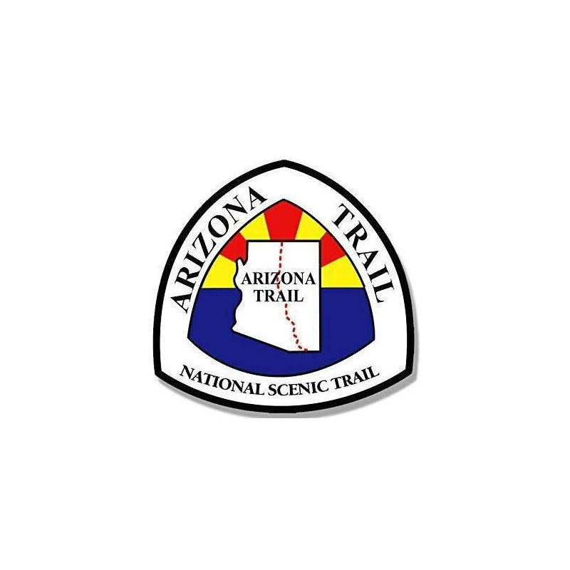 JR Studio 4x4 inch Arizona Trail Sign Shaped Sticker (Hike Hiking az ...
