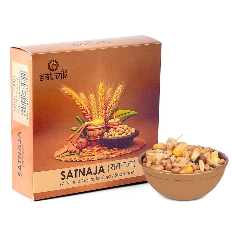 SATVIK 7 Anaj Puja Sapta Dhanya for Havan Samagri and Puja Rituals ...