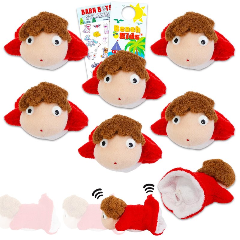 Studio Ghibli Ponyo Plush Keychain Party Favors for Kids - 6 Pc Bundle ...