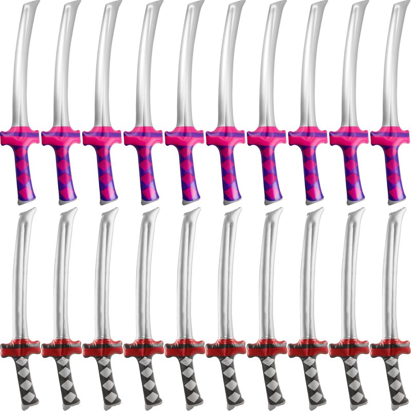 Fahacop 20 Pack 30 Inch Inflatable Katana Blow up Ninja Swords ...