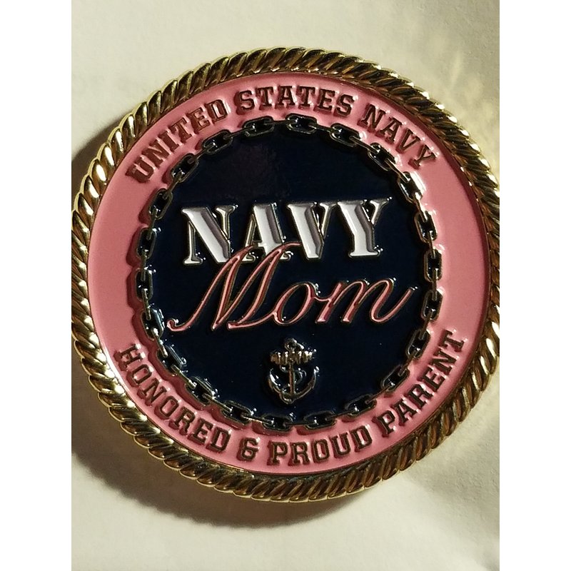 Navy Honored Proud Mom Coin - Everymarket