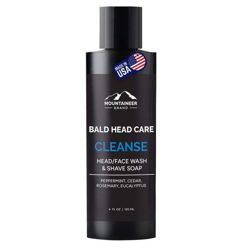 Mountaineer Brand Natural Bald Head Shampoo with Fresh & Natural Scent ...