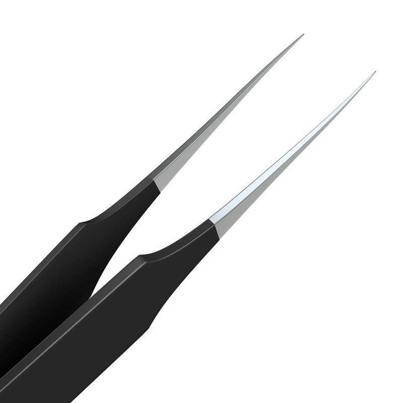 Ingrown Hair Tweezers | Pointed Tip | Black |Precision Stainless Steel ...