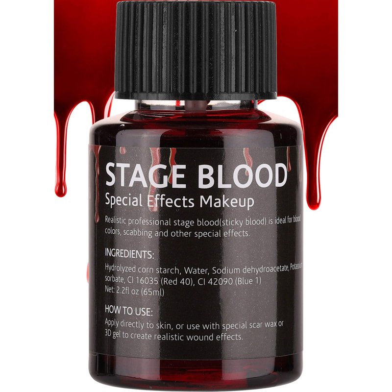 DELISOUL Fake Blood, Ultra-Realistic Stage Blood(2.2 Fl Oz), SFX Makeup ...