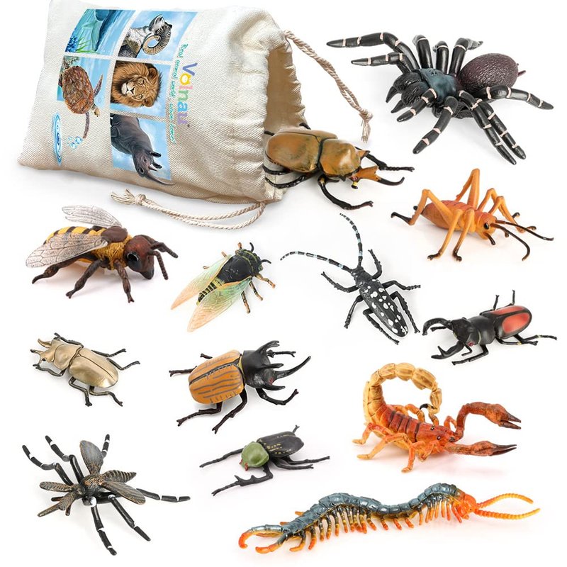 Volnau Insect Toys Figurines 13PCS Bug Toys Figure Pack for Kids ...