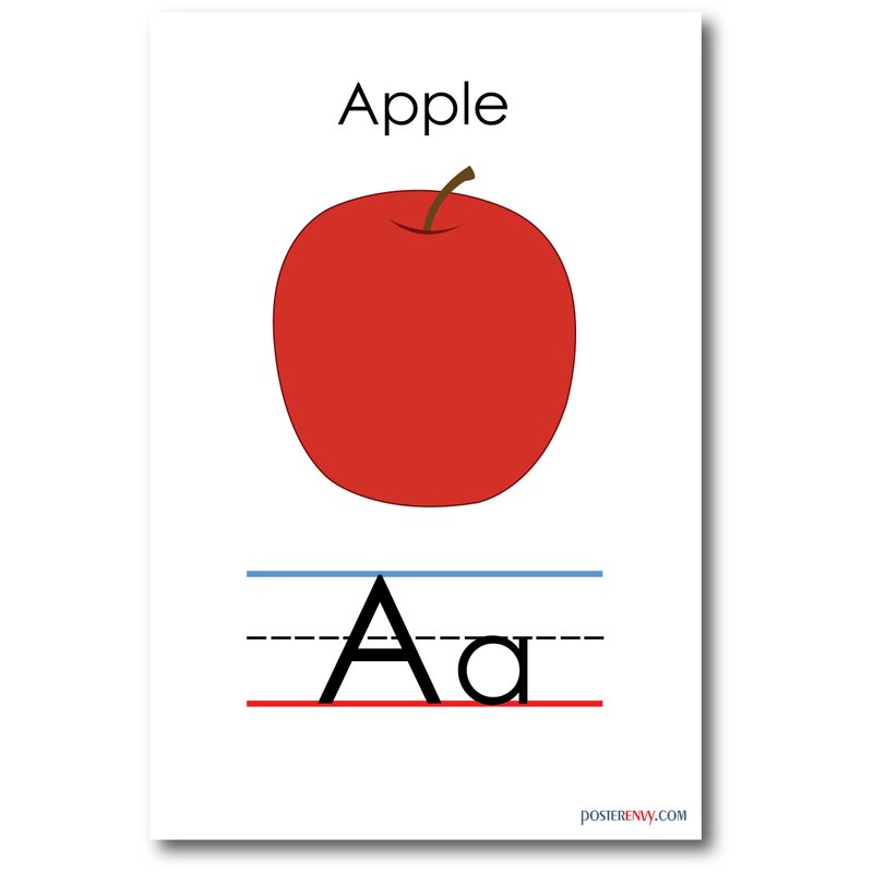 The Letter A - Apple Spelling - NEW Classroom Poster - Everymarket