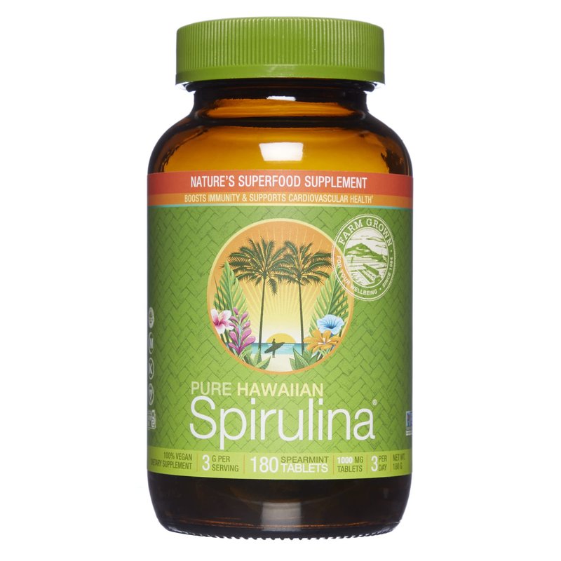 Nutrex Hawaii, Pure Hawaiian Spirulina, 1000 mg Spearmint Tablets, 180 ...