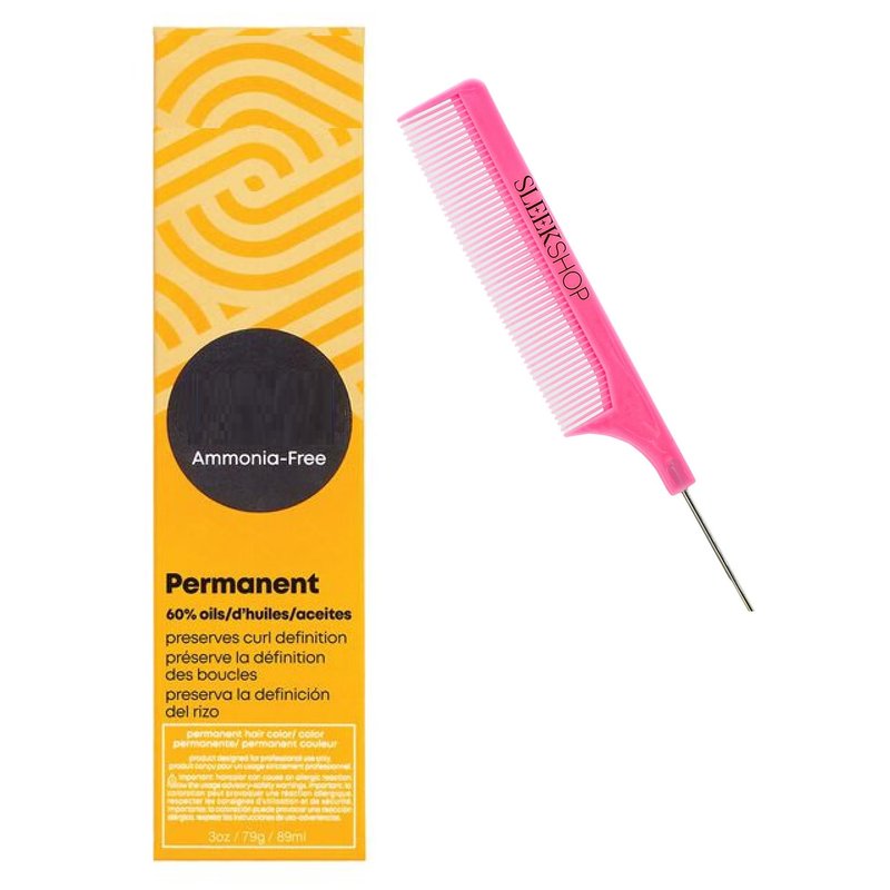 sarf Comb + COIL COLOR Ammonia-Free Permanent Hair Color Dye, 100% ...