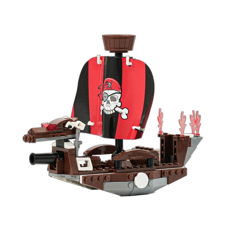 Verwisdon 204 Piece Pirate Ship Building Blocks Sets,STEM Creative ...