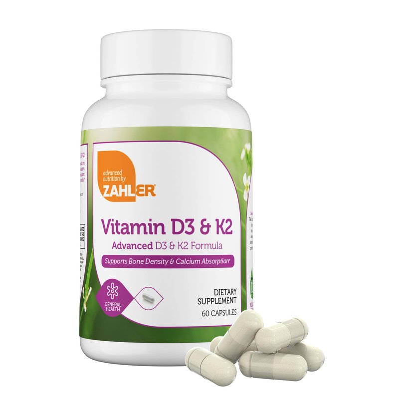 Zahler Vitamin D3 5000 IU K2 - Advanced Vitamin D3 K2 Formula - Bone ...